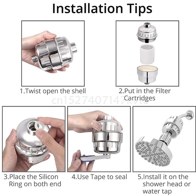 15 Stage Universal 1/2' High Output Shower Filter ... – Vicedeal