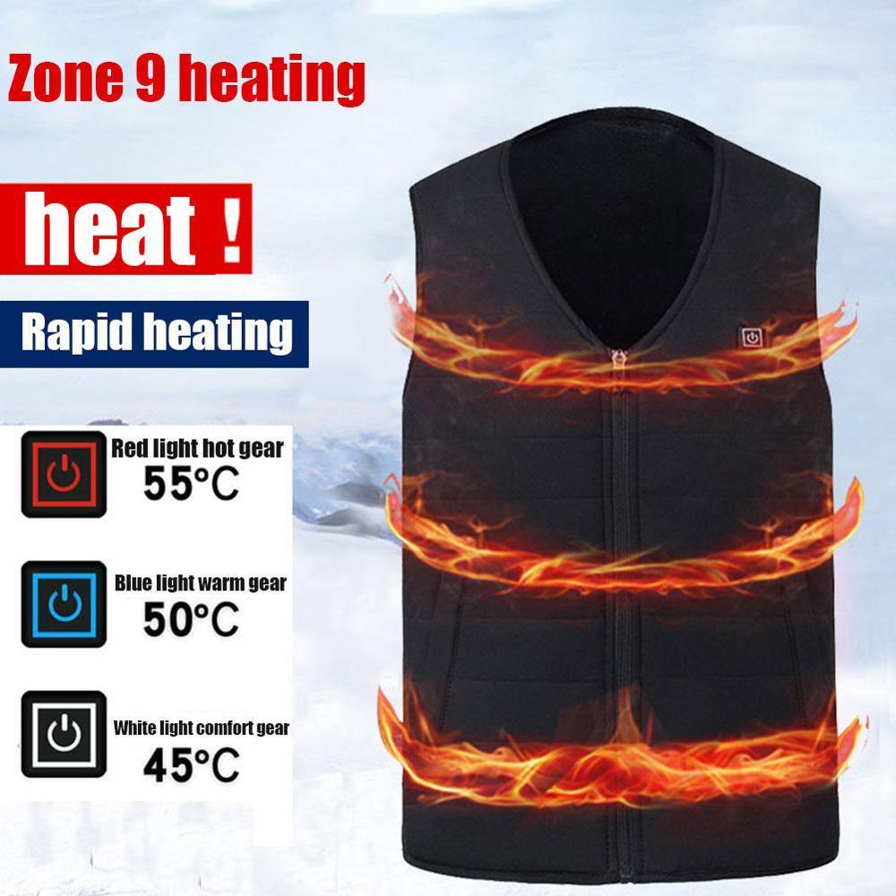 Men Autumn winter Smart heating Cotton Vest USB In... – Grandado