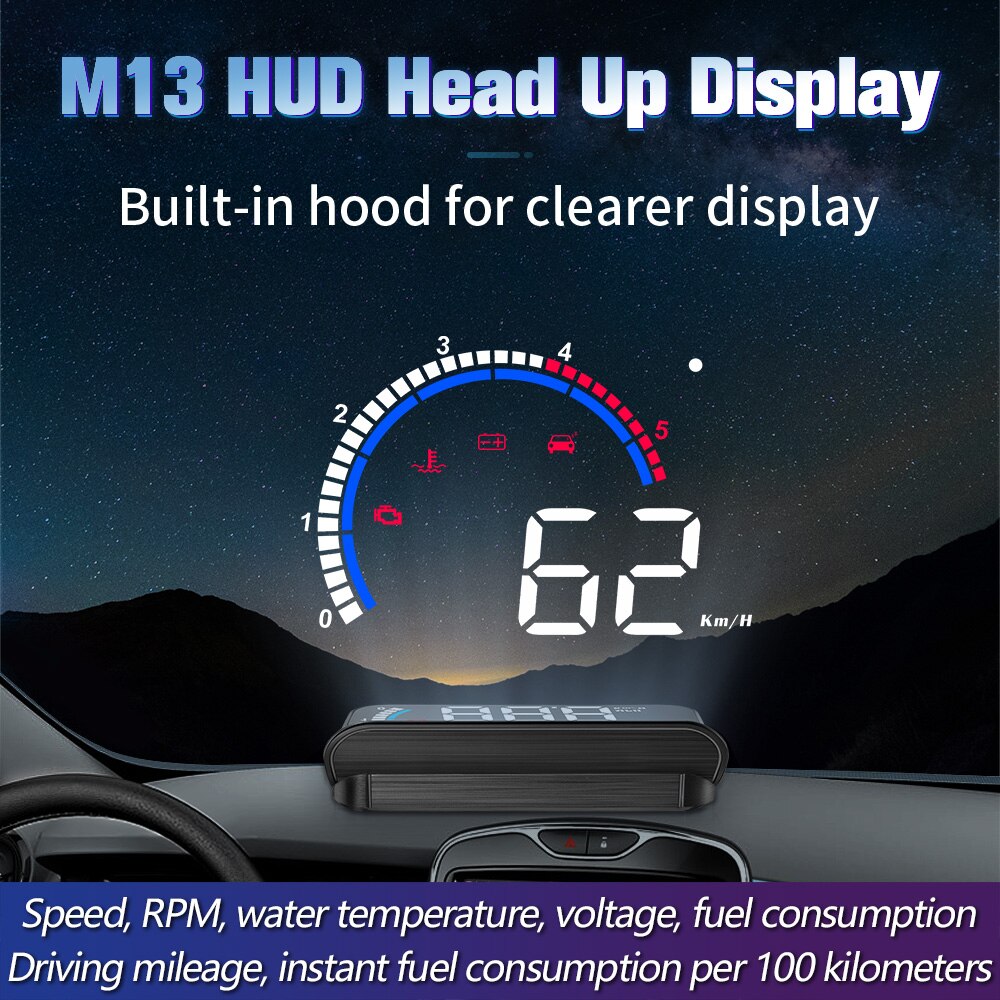OBD HUD M13 car head-up display Auto Electronics H... – Vicedeal