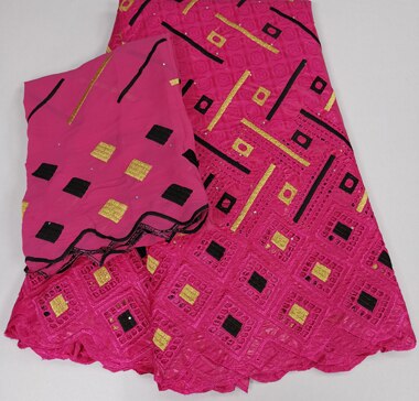 royal blue bazin riche fabric african bazin broder... – Grandado