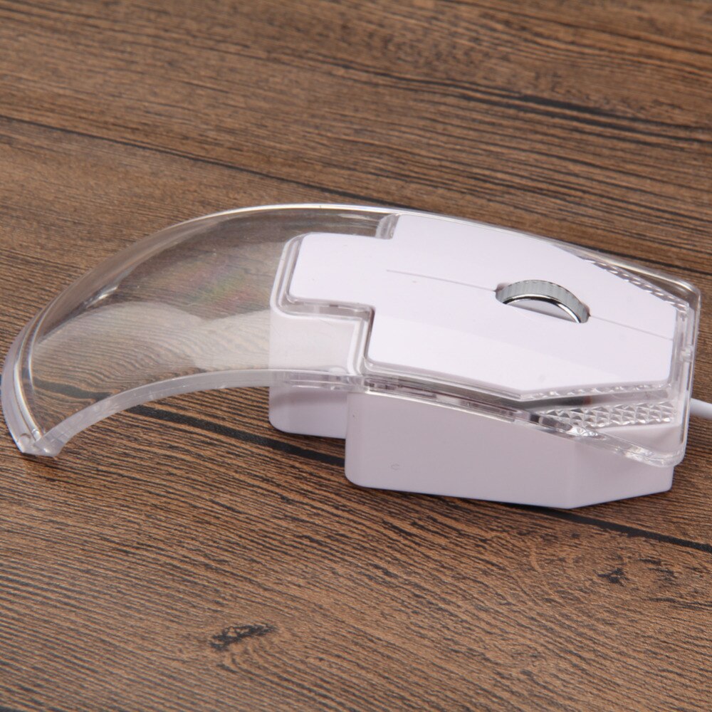 Kreative Transparent Led Optische Verdrahtete Maus... – Vicedeal