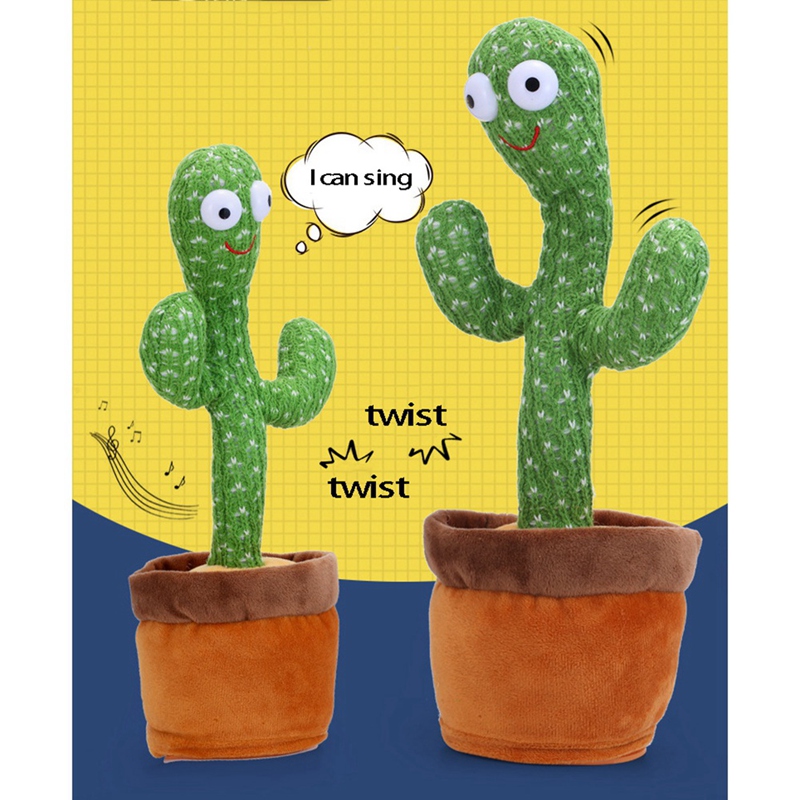 Adjustable Volume Control, Dancing Cactus Toy Talk... – Grandado