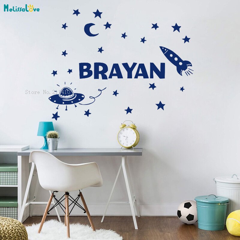 Space Write Your Name Wall Decal Outer Wall Decals... – Vicedeal