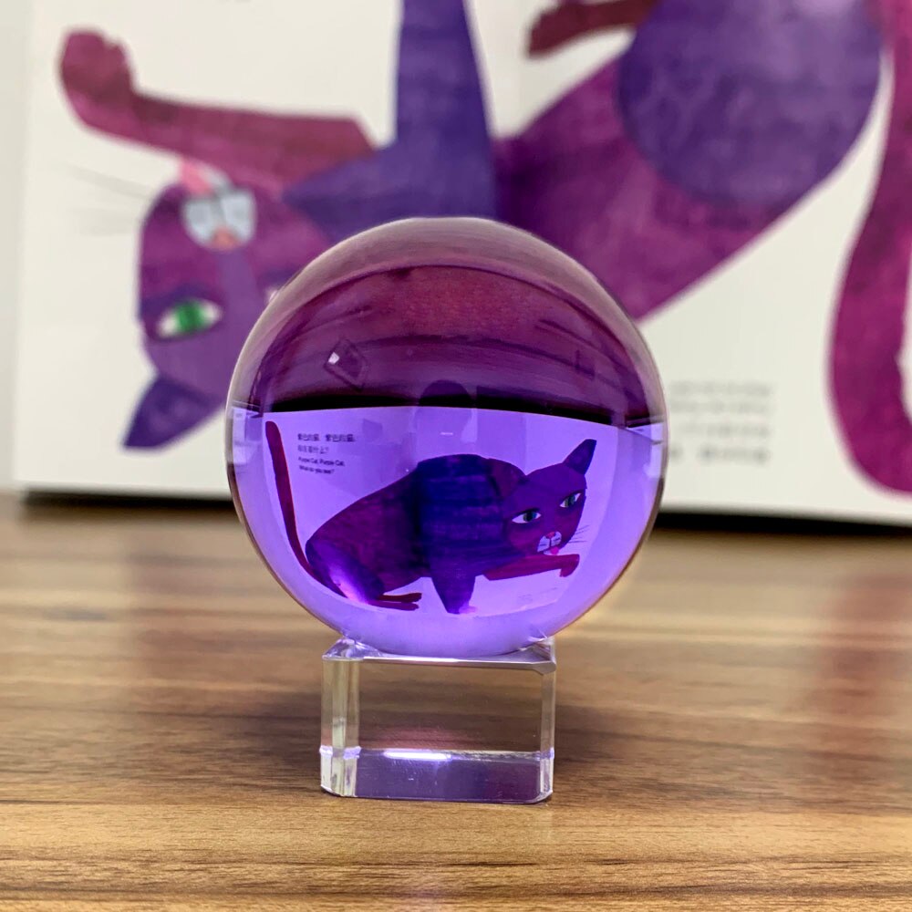 70/80/100MM Purple Crystal Glass Photograph Ball M... – Grandado