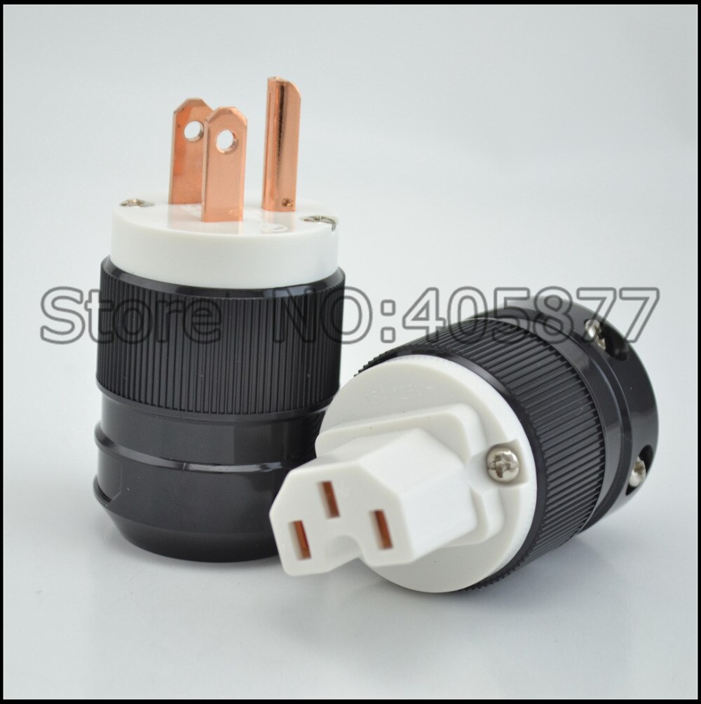 VPRC01 stekker rood koper hifi US power plug met I... – Vicedeal