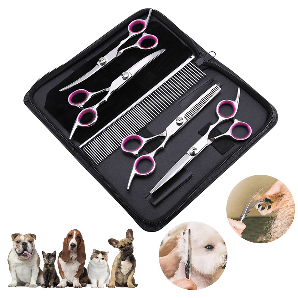 Pet Dog Grooming Scissors Kit Pet Trimmer Straight... – Grandado