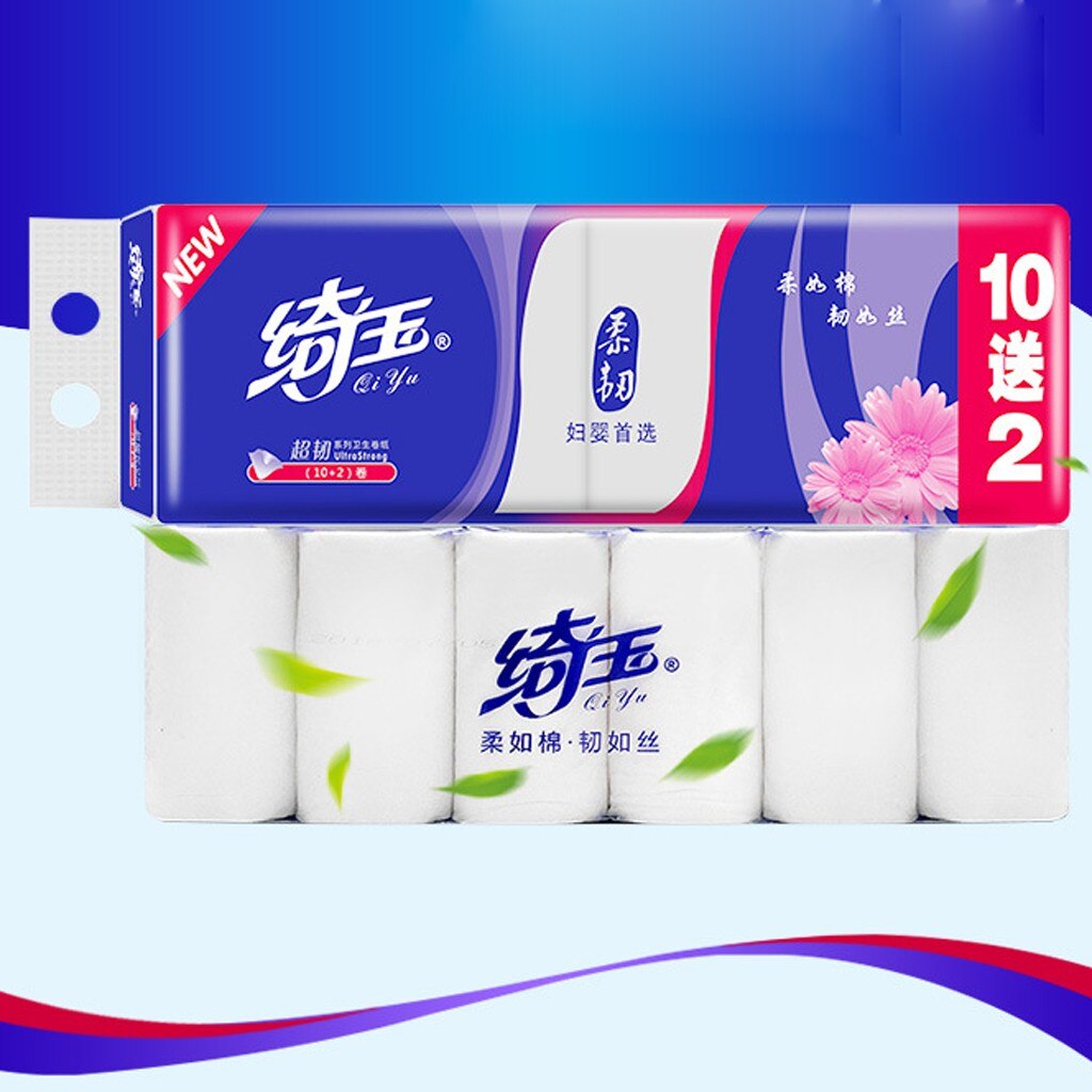 12 Rolls Toilet Paper Roll Bath Tissue Paper House... – Vicedeal