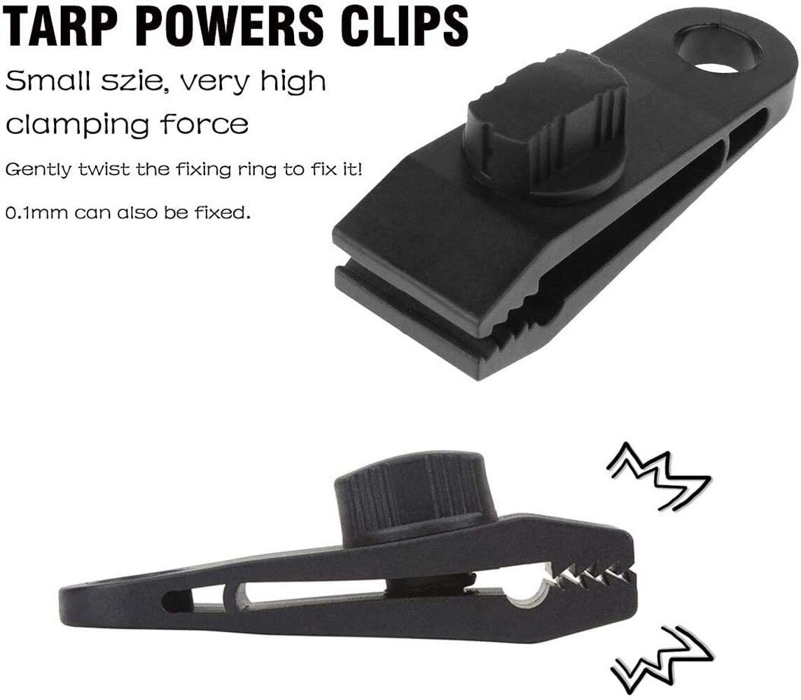 Tarp Clips 10 Pieces Plastic Tent Clips Awning Cla... – Grandado