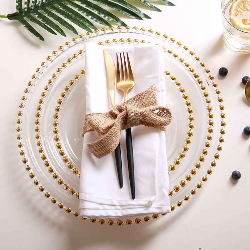 Phnom Penh Electroplated Glass Beads Plate Western... – Grandado