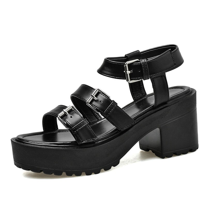 Gdgydh Buckle Gladiator Sandals Women High Heels S... – Vicedeal Gdgydh Buckle Gladiator Sandals Women High Heels S... – Vicedeal