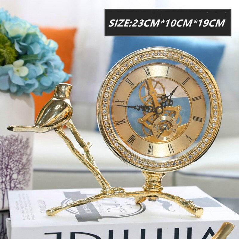 desk clock for home decoration,bird metal vintage ... – Grandado