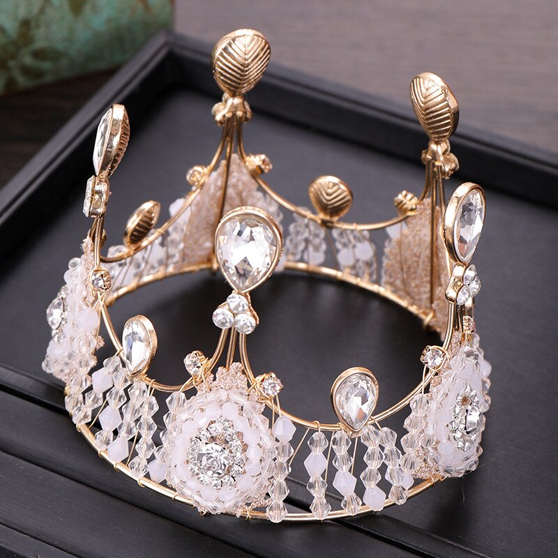 1Pcs/lot Wedding Crown Bridal Headpiece Gold Color... – Grandado