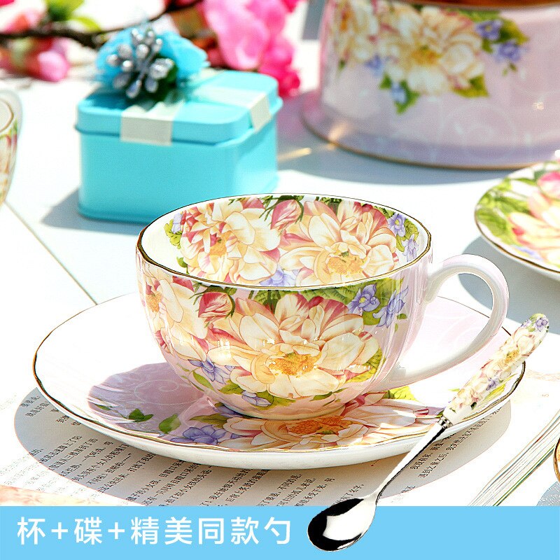 British Flower Pattern Afternoon Tea Cup Set Luxur... – Grandado