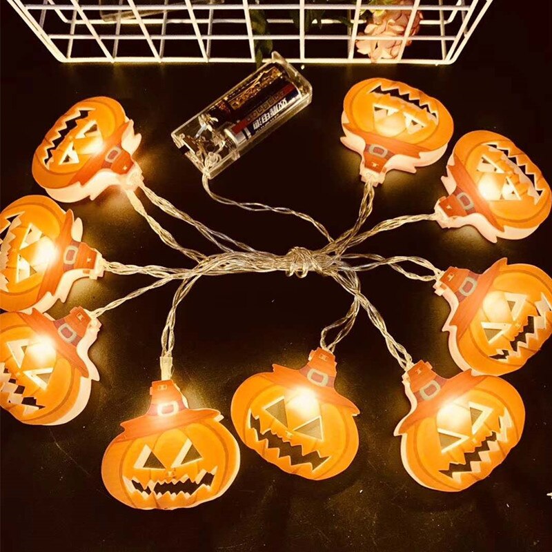 10LED Halloween LED String Light Pumpkin Spider Ba... – Grandado