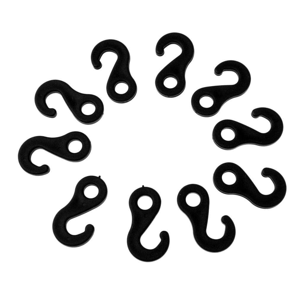 10 Pieces Shock Cord End Stoppers Hook, Plastic Bl... – Grandado