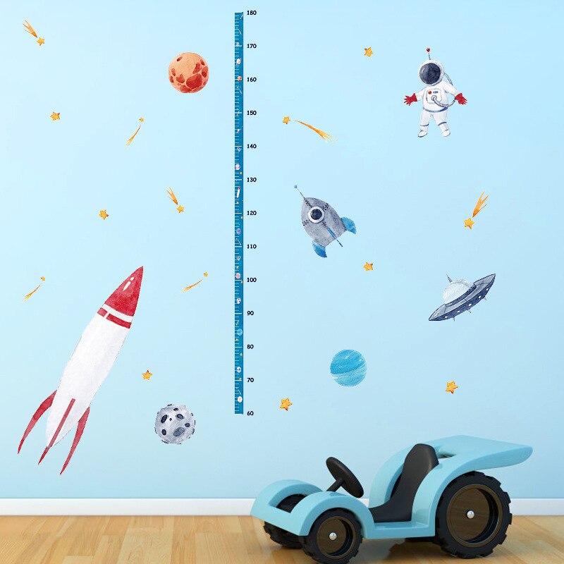 Rocket Height Measure Wall Sticker For Kids Rooms ... – Grandado
