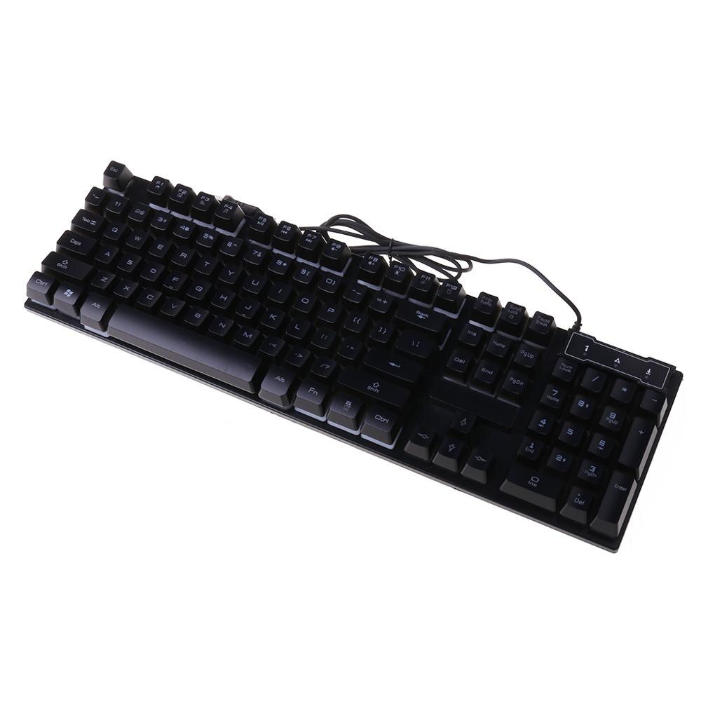 USB Wired Gaming Keyboard 104 Keys Mechanical Feel... – Grandado