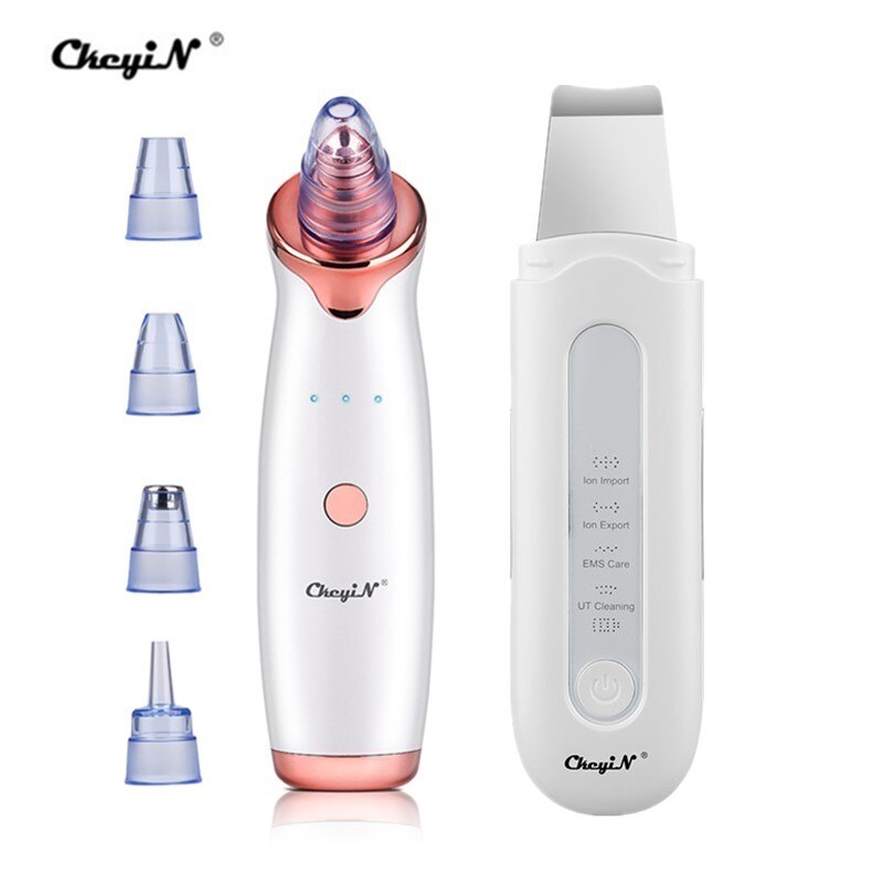 CkeyiN Ultrasonic Cleaning Skin Scrubber EMS Ion S... – Grandado