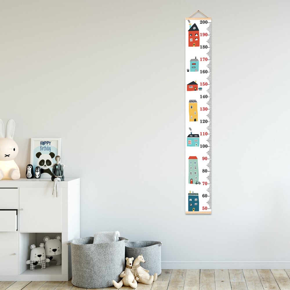 1 pc Kids Height Chart Colorful Houses Cute Hangin... – Grandado