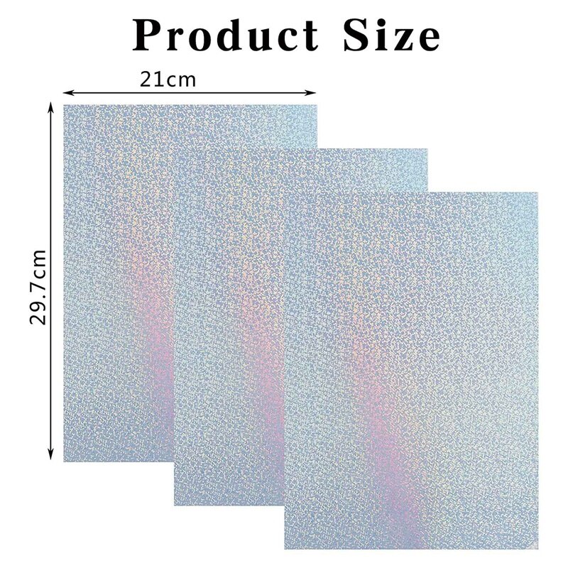20 Sheets Holographic Sticker Paper Holographic Pr... – Vicedeal