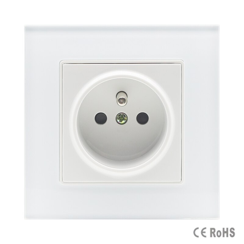 Luxury French Socket white Crystal Glass Switch 2 ... – Grandado