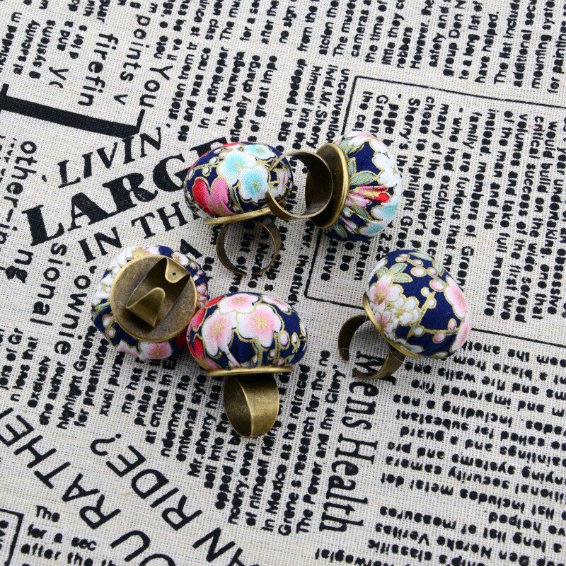 Random Color Ring Pin Cushions Adjustable Floral P... – Vicedeal