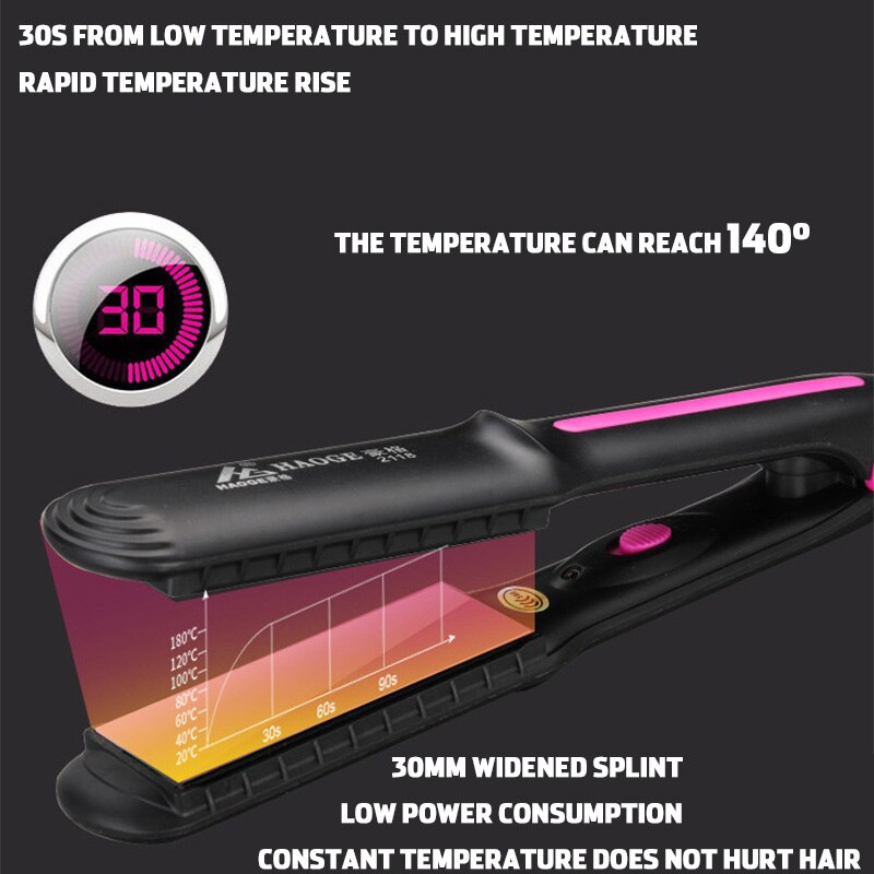 2 IN 1Electric Hair Straightener Irons Fast Warm-u... – Grandado