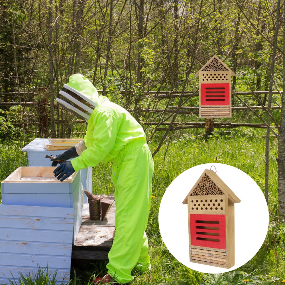 Bee House Hotel for Solitary Bee Outdoor Hanging W... – Grandado