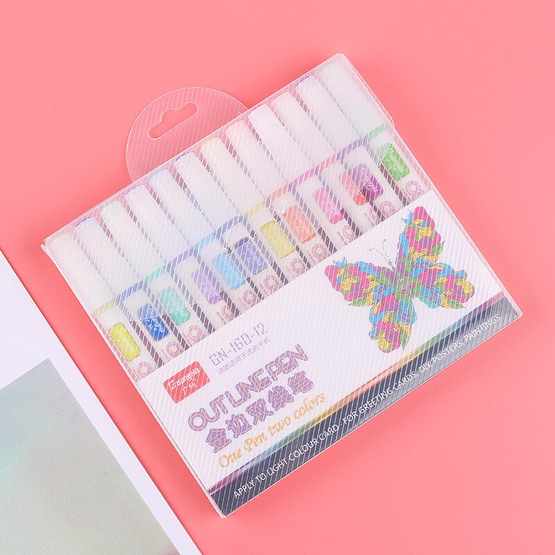 12 farben/Set Karte Schriftlich Zeichnung Stifte D... – Vicedeal