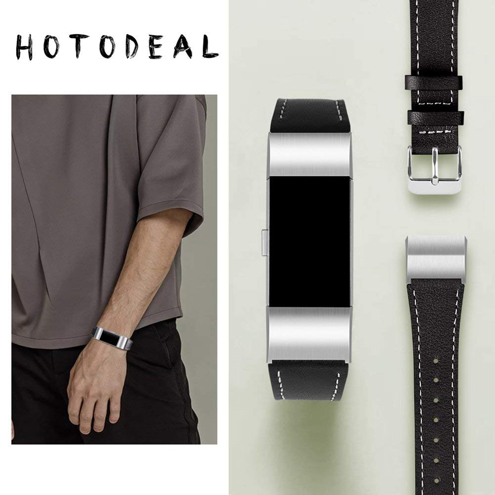 5 Color Leather Watch Strap for Fitbit Charge 2 Re... – Grandado