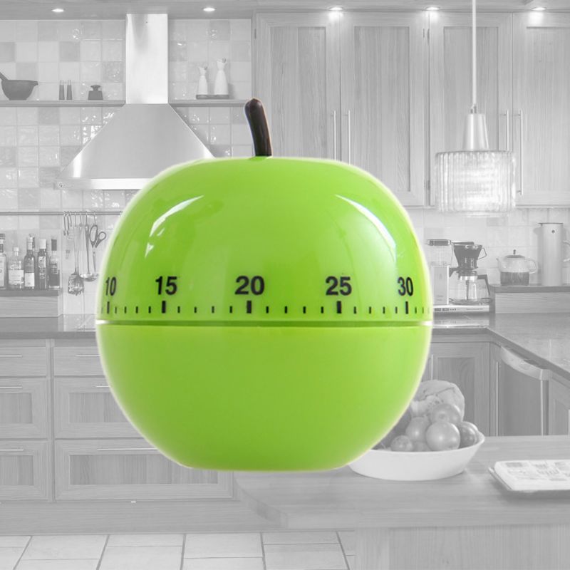 Green Cute Fruit Shape Mechanical Kitchen Timer Lo... – Grandado