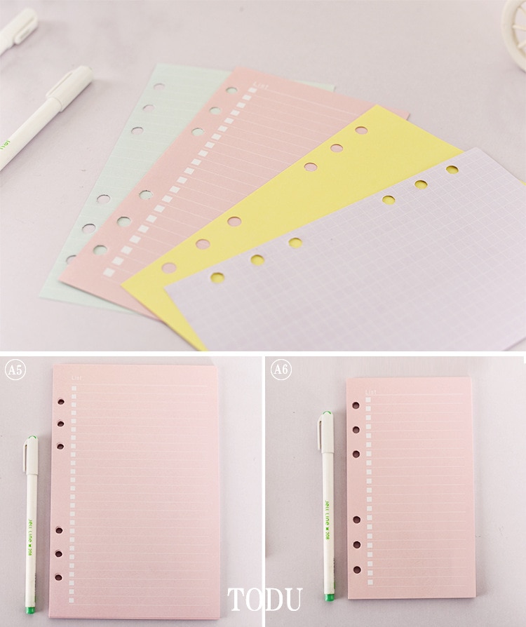 45 Sheets of A5/A6 Color Core 6-hole Core Core Loo... – Vicedeal