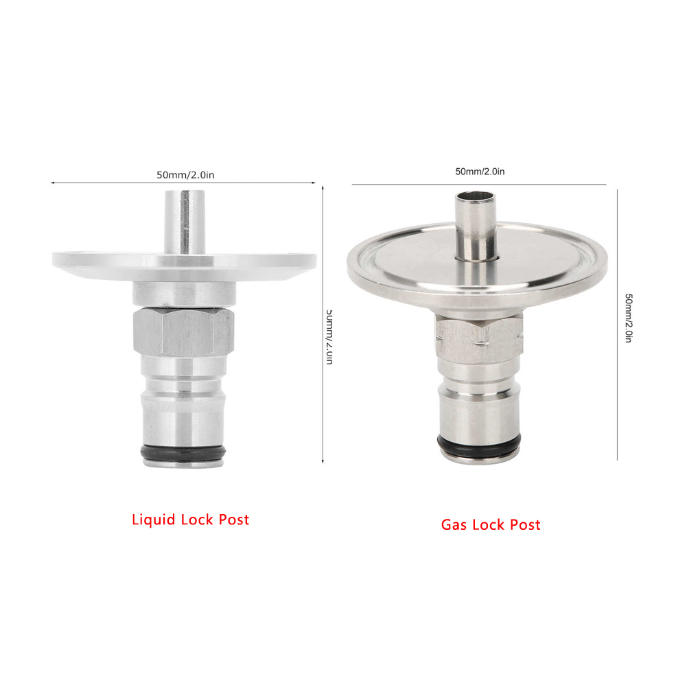 1.5in Gas/ Liquid Lock Post Adapter Tri Clamp to B... – Grandado
