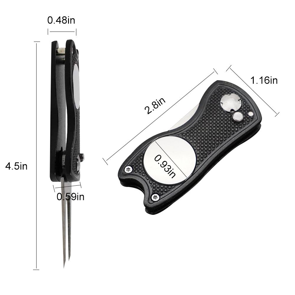 Golf Divot Tool Folding Golf Turf Tool with Pop Up... – Vicedeal