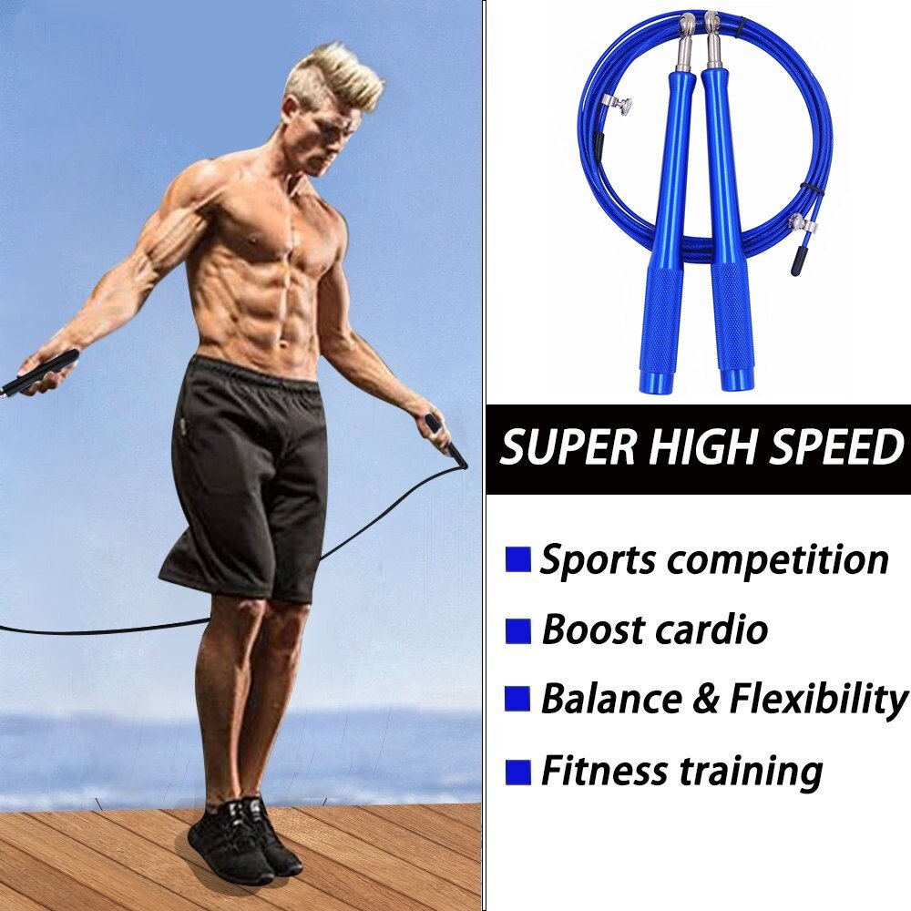 High Speed Jump Rope 9.8 ft Adjustable Workout Ski... – Vicedeal