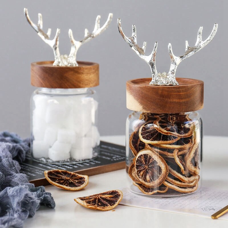 Glass Bottle Nordic Glass Storage Jar Household Fo... – Grandado