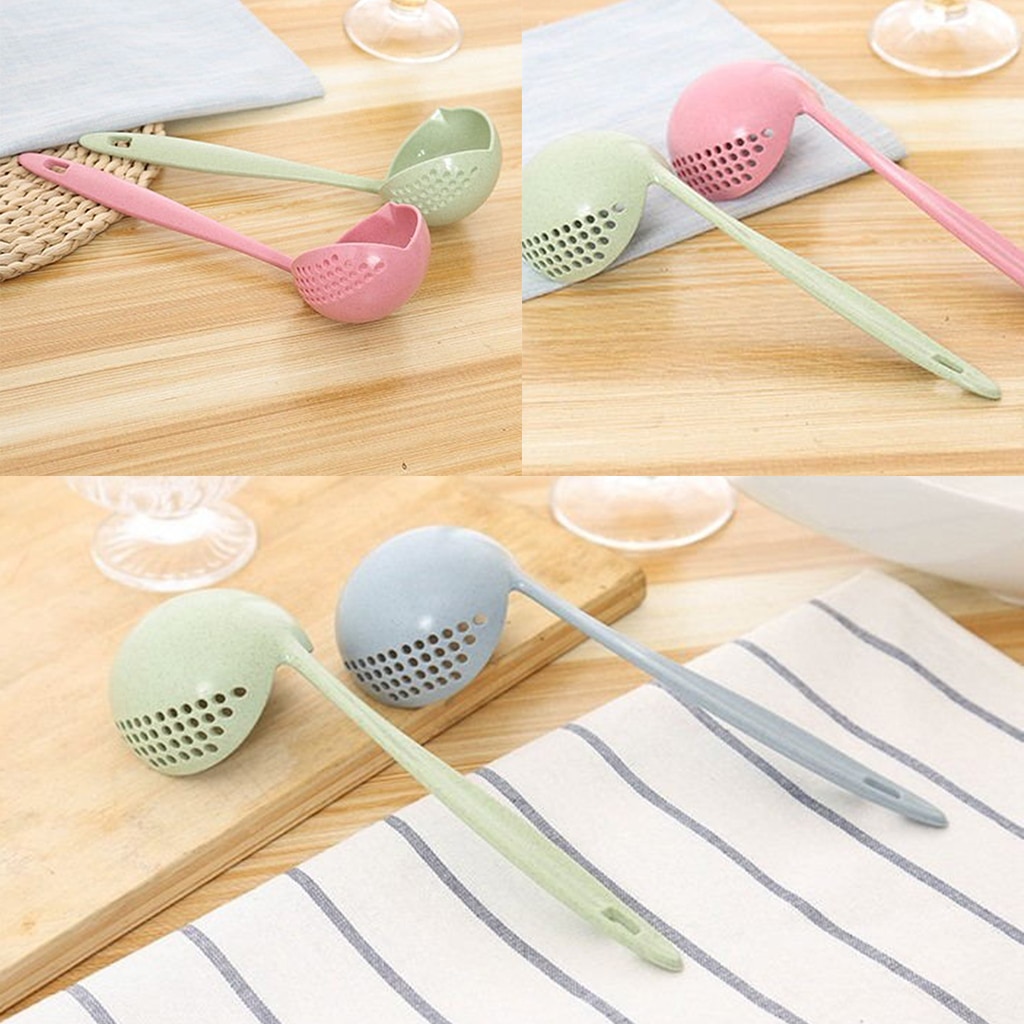 2in1 Kitchen Utensils Pot Soup Ladle Colander Spoo... – Vicedeal