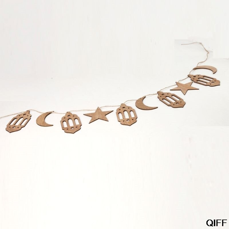 Islam Eid Ramadan Mubarak Decorations Wooden Hangi... – Grandado