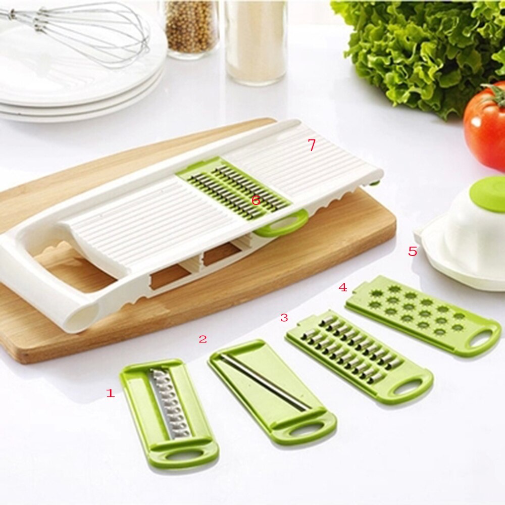7 in 1 Plastic Vegetable Slicer Cutting Machine Ad... – Grandado