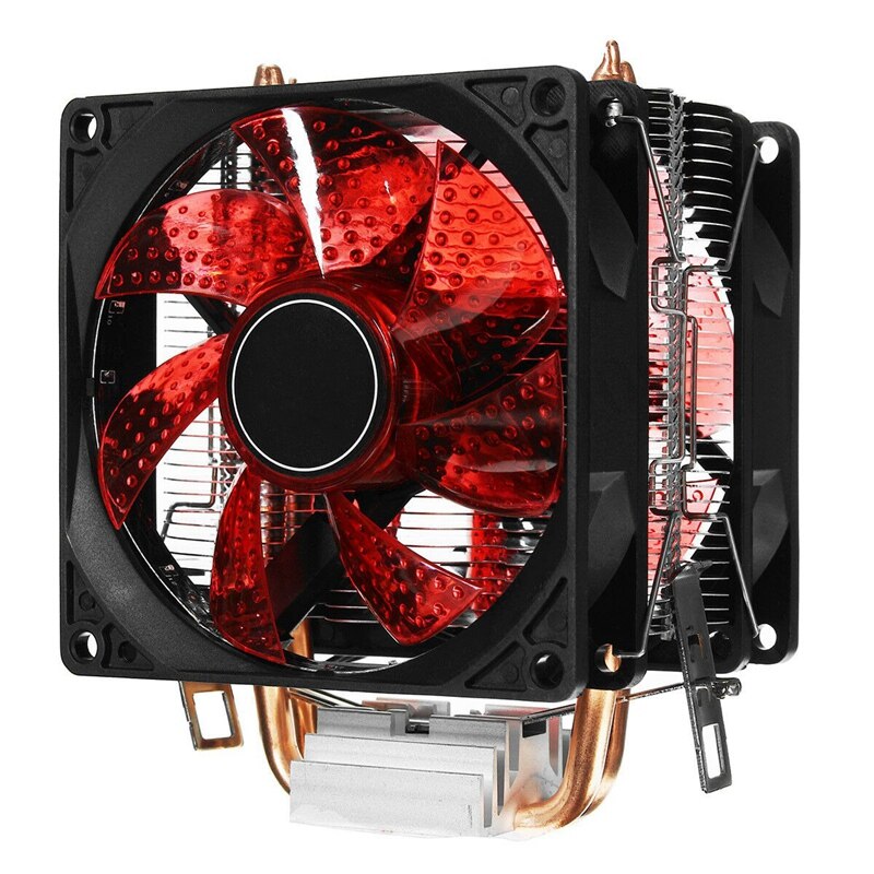 Led Dual Fan 2Heat Pipe Stille Cpu Koeler Heatsink... – Vicedeal