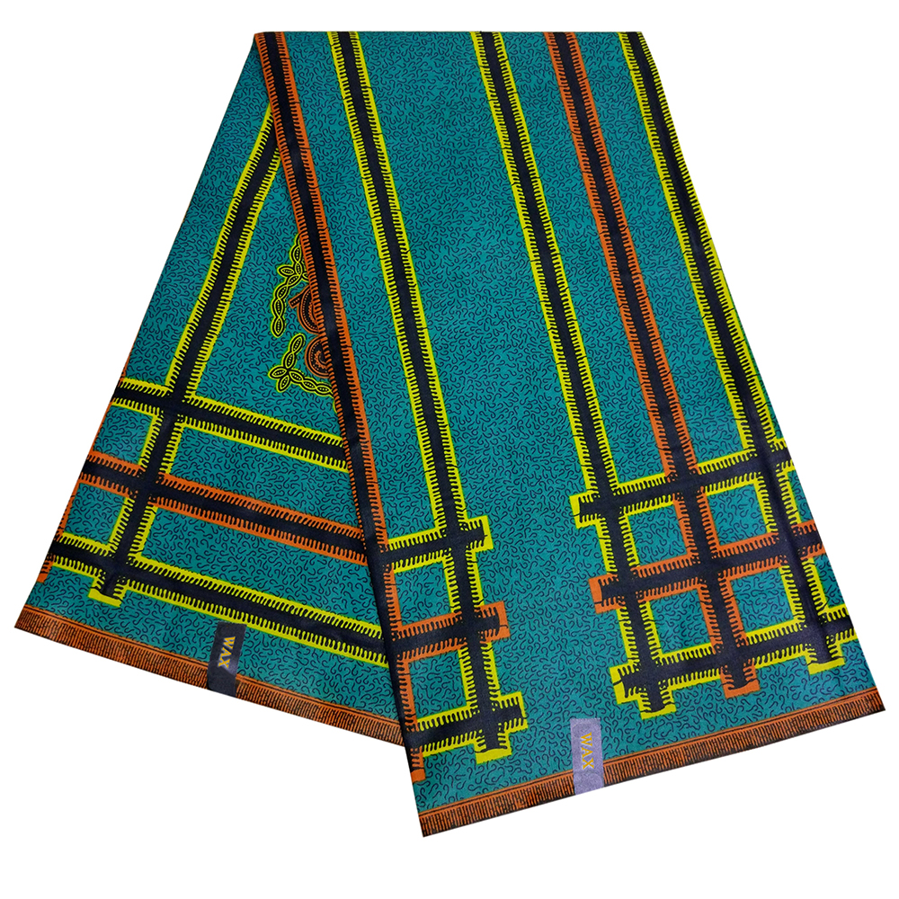 Green Stripe Print Fabric Nigeria Ankara African R... – Grandado