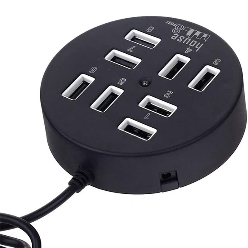 USB HUB 2.0 Round 8-Port Splitter High-Speed Hub U... – Vicedeal