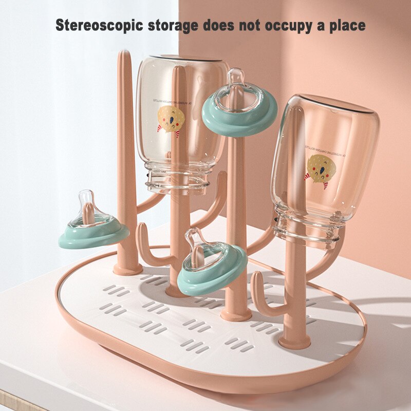 Baby Bottle Dry Rack Blue Baby Bottle Drain Drying... – Grandado