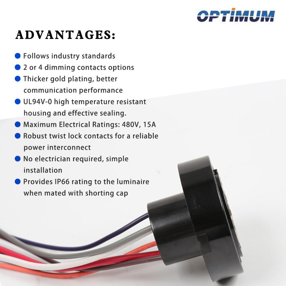 Lorawan 5PIN Dimming Receptacle NEMA Socket photoe... – Vicedeal