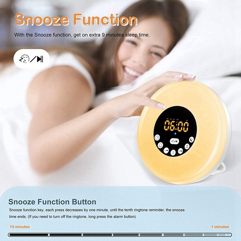 Wake Up Light,Bedside Sunrise Alarm Clock Night Li... – Vicedeal