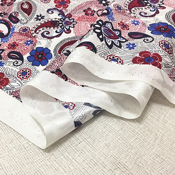 Paisley and floral jacquard silk and cotton blende... – Vicedeal