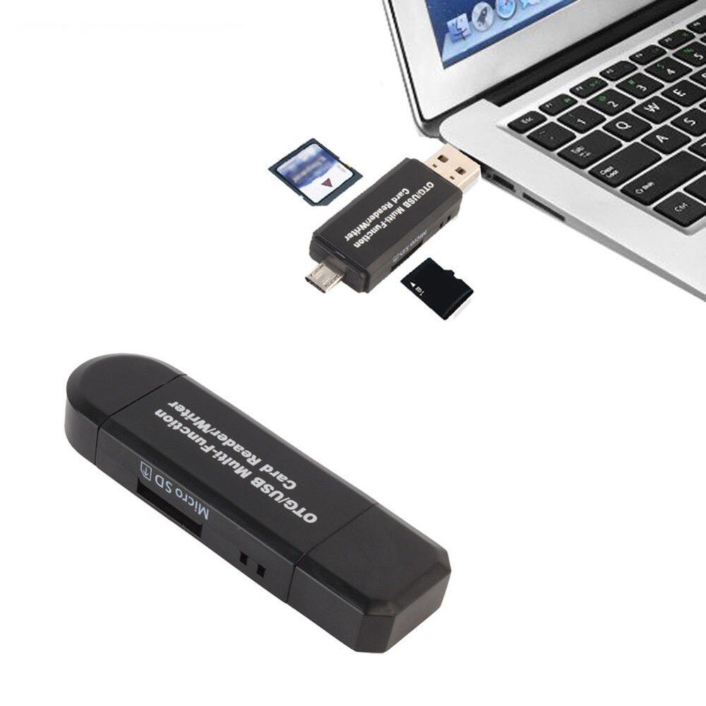 4 In 1 Usb Kaartlezer Micro Usb Otg Naar Usb 2.0 A... – Vicedeal