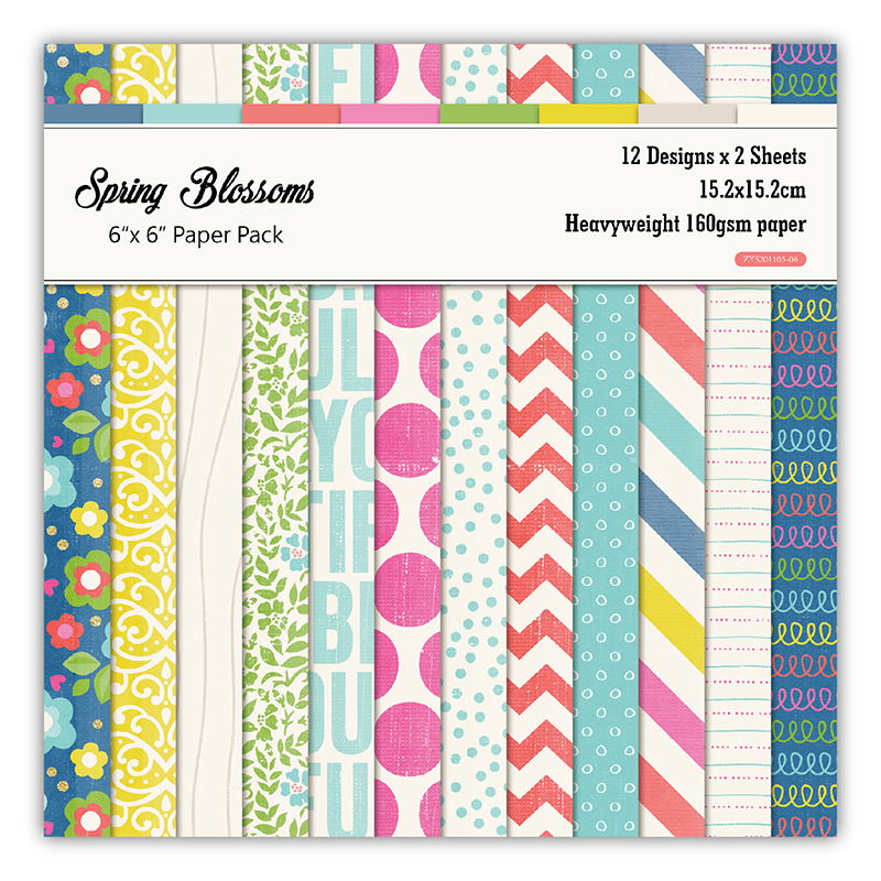 Blossoms de primavera papel de álbum de recortes P... – Grandado