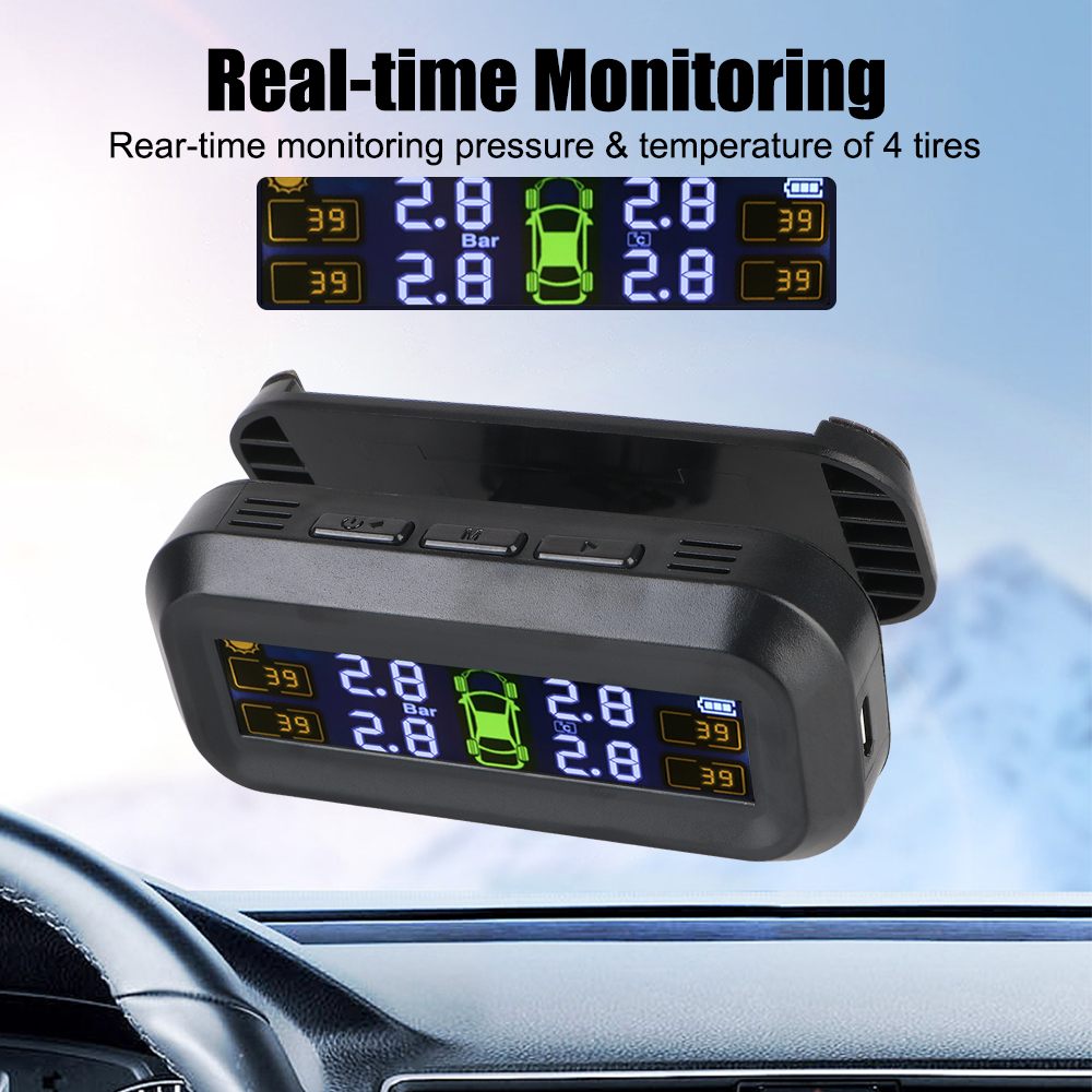 Car Tyre Pressure Monitor With 4 External Sensors ... – Grandado