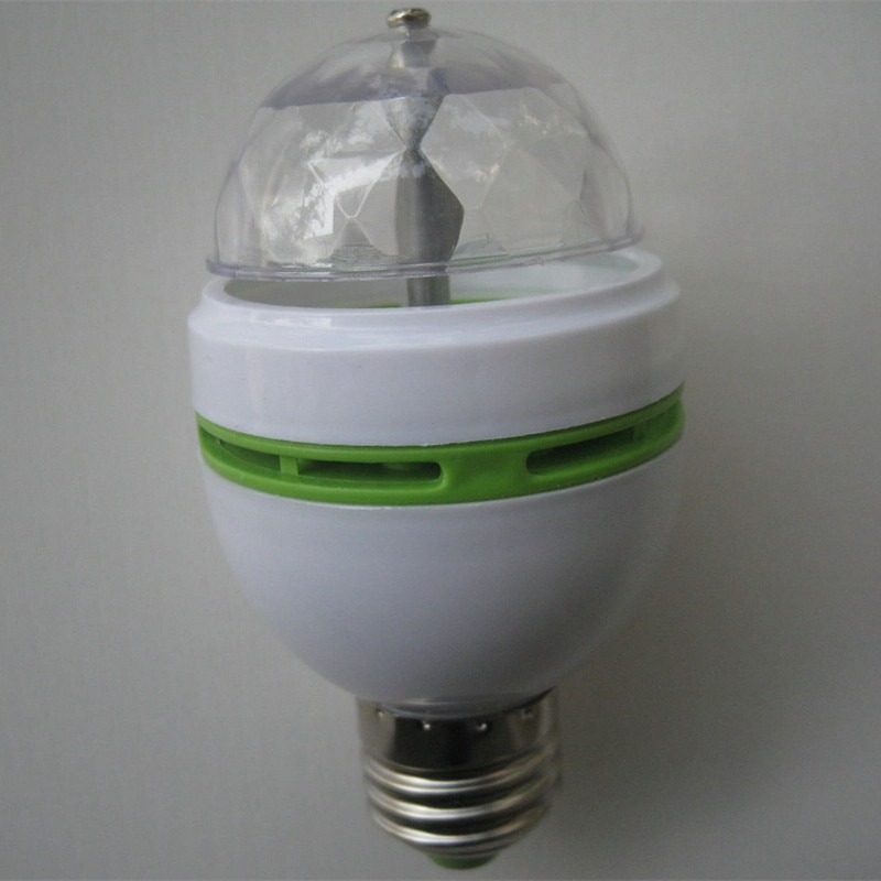 E27 3 W Kleurrijke Auto Rotating RGB LED Lamp Stag... – Grandado